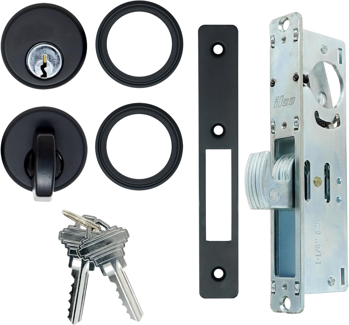 Storefront 1-1/8 in. Mortise Deadlock Function Door Lock & Cylinder ...