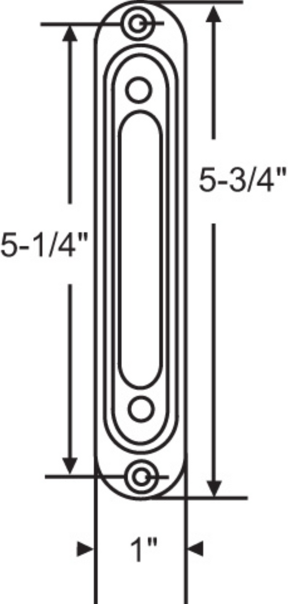 5-3/4" Pocket Trim Adapter Plate with 5-1/4" Hole Spacing MORTISE ...