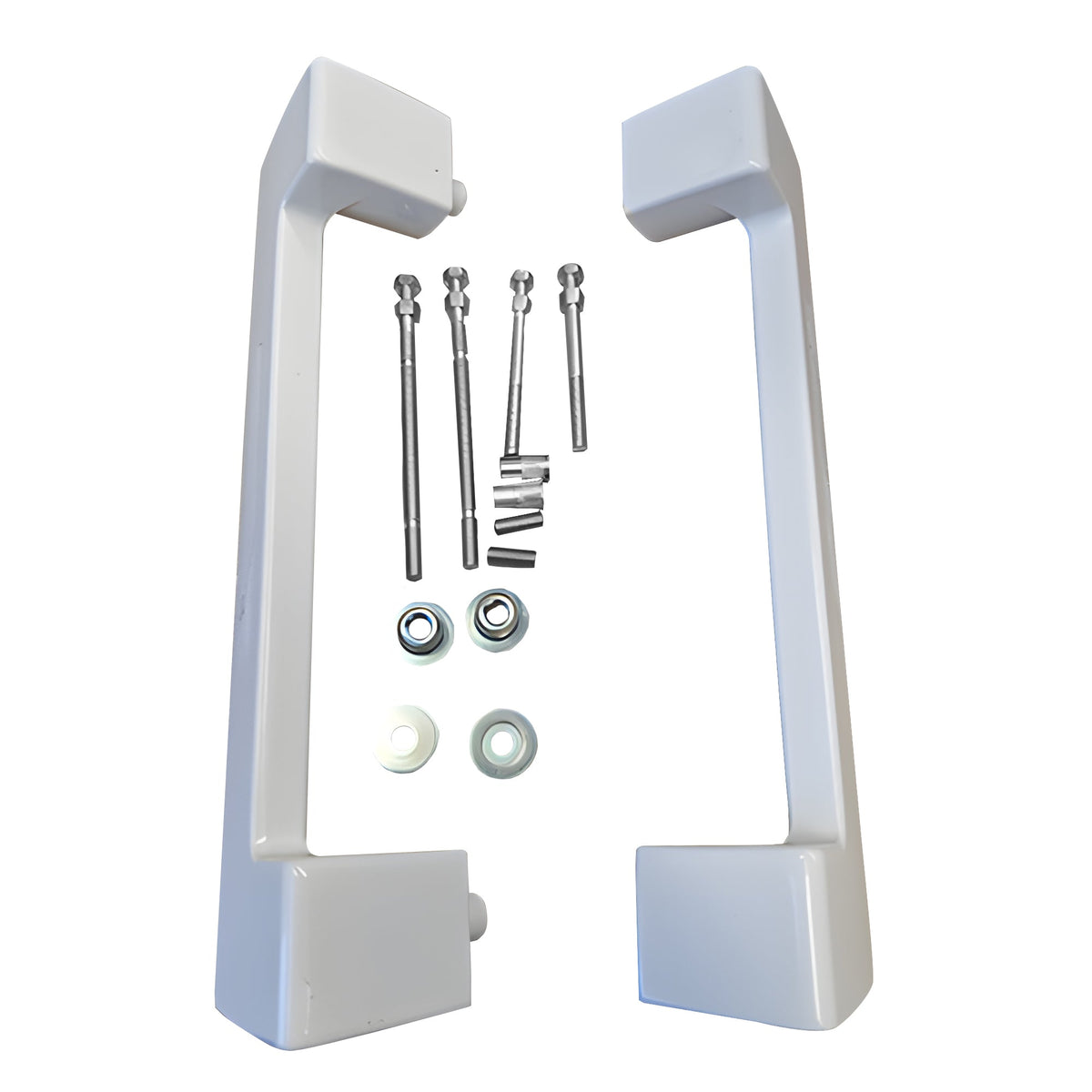 White Interlock Crest Sliding Patio Door Handle DH-714W | Garage and ...