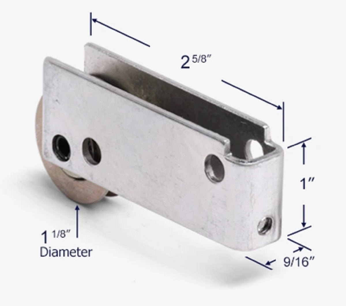 Capitol Sliding Door Roller Assembly w/ Bottom Hole Patio Door Assembly ...