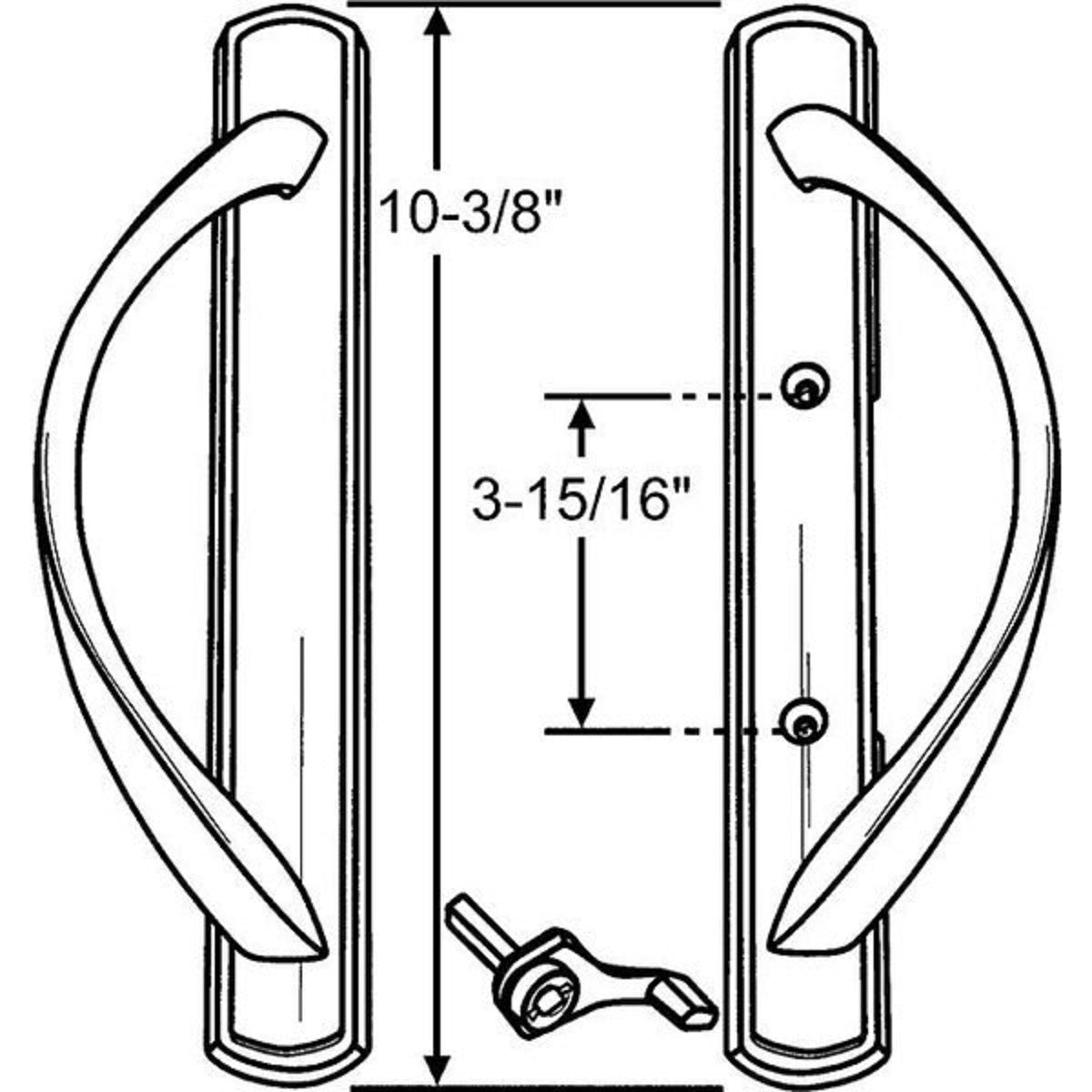 Contemporary Sliding Glass Door Amesbury Truth Handle Replacement Set ...