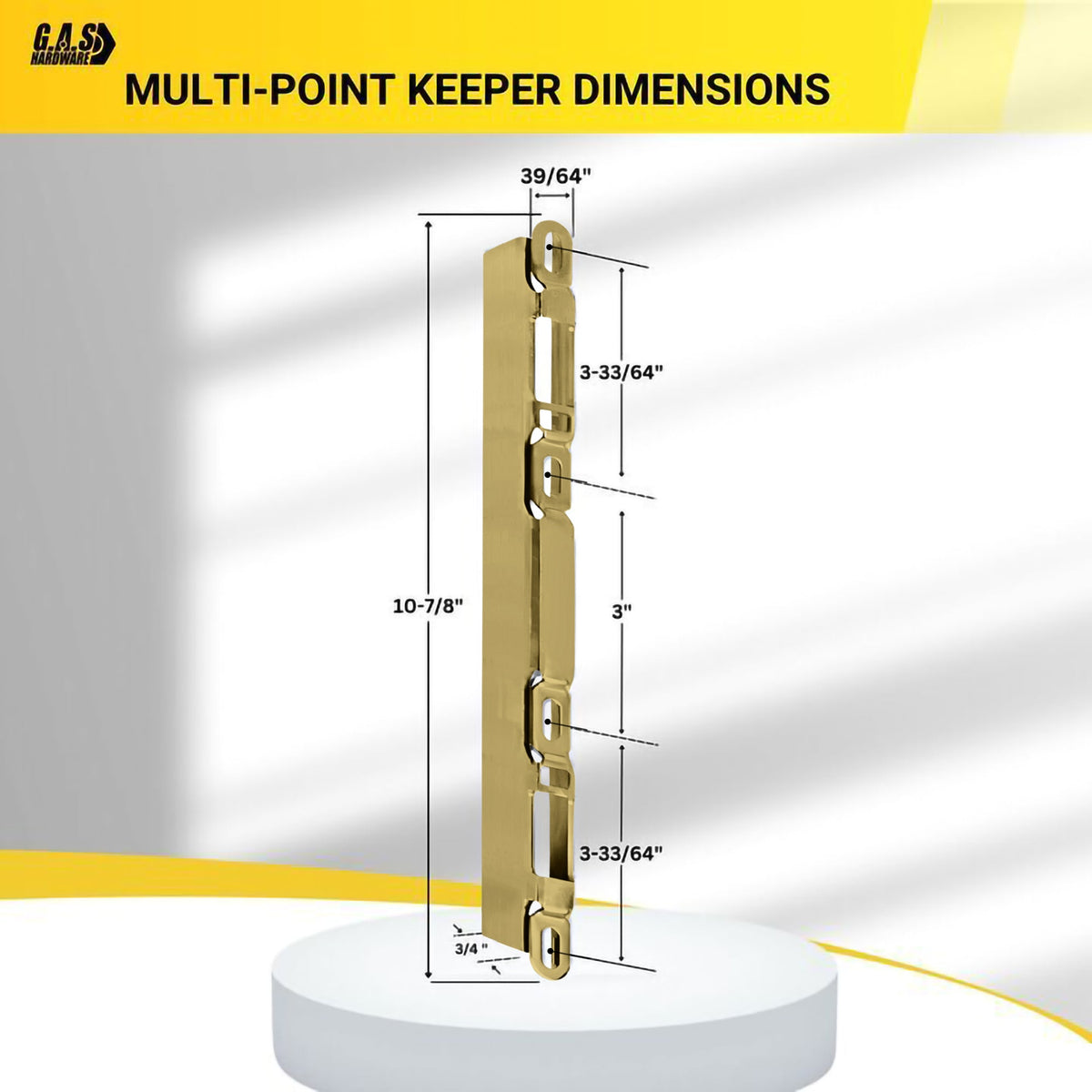 Sliding Glass Door Multi-Point Door Keeper 10-7/8" H x 3/4" - Alloy ...
