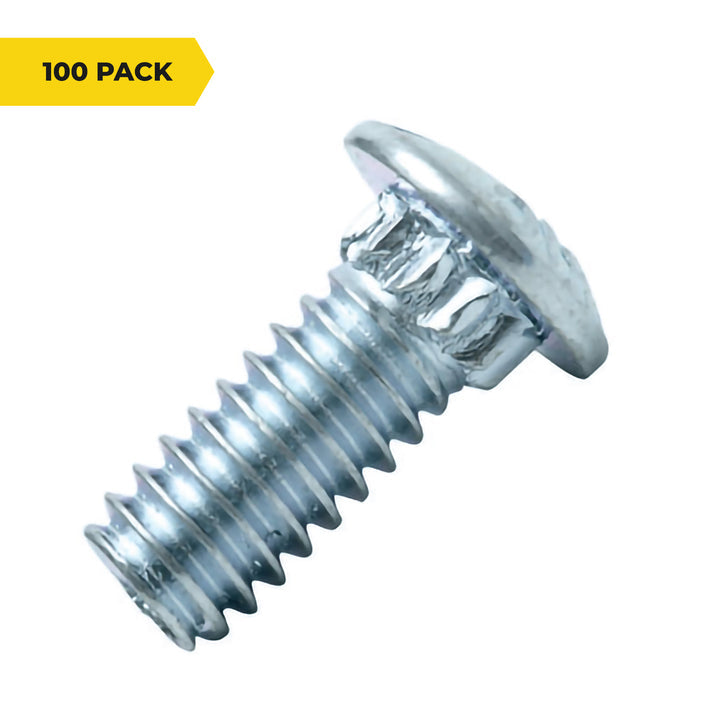 Slotted Rib Neck Track Bolts - 1/4" x 5/8" (100 Pack) | Garage and ...